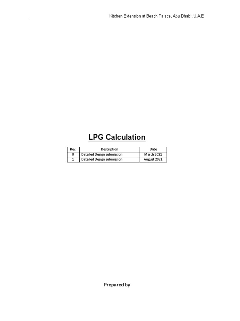 LPG Calculations | PDF