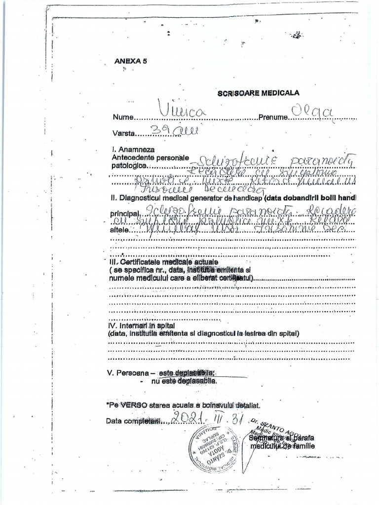 Scrisoare Medicala PDF | PDF