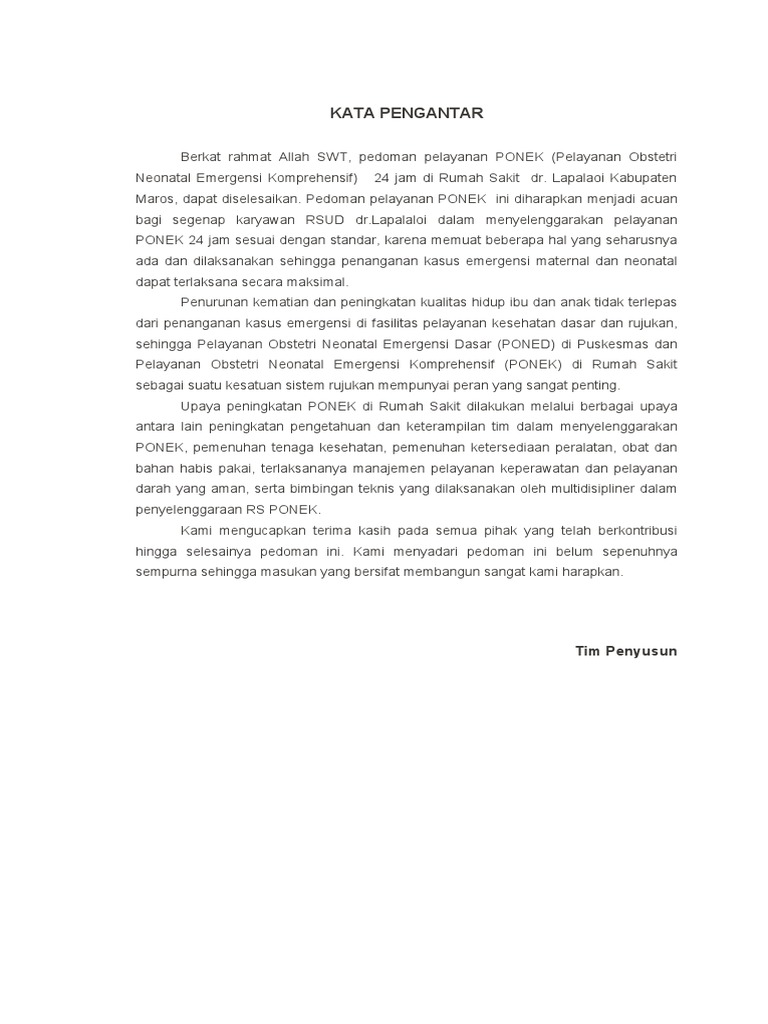 Pedoman PONEK 05012023 | PDF