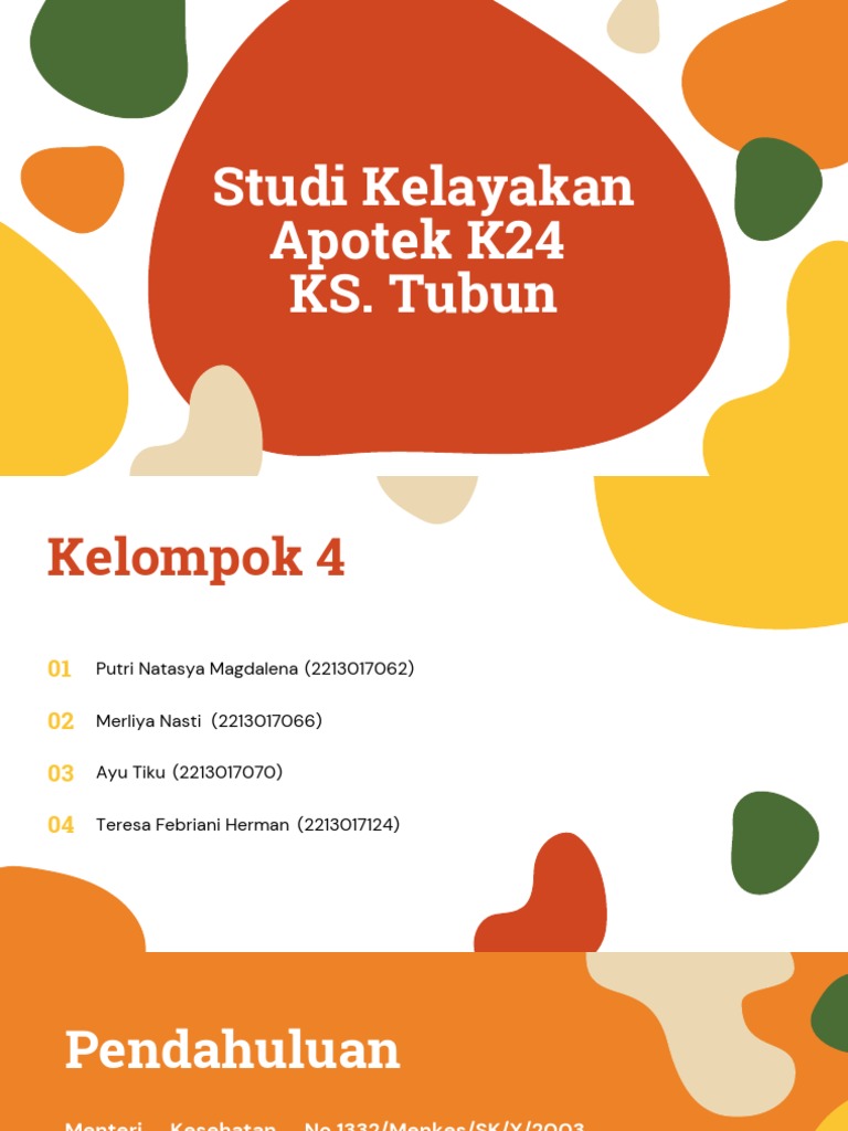 Kel.4 - Studi Kelayakan Apotek K24 KS. Tubun | PDF