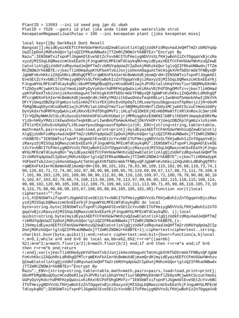 Plant Configuration and Encryption Code | PDF | Cyberwarfare | Security