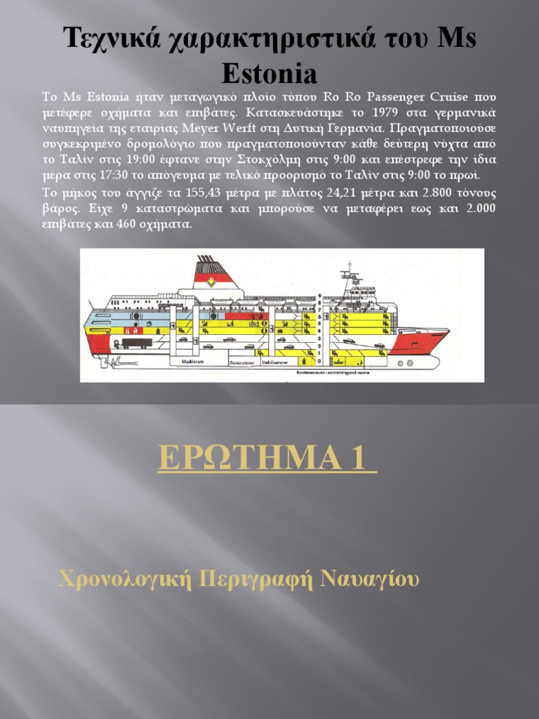 Estonia Accident Presentation | PDF