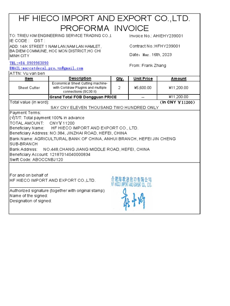 PI of Sheet Cutter SC30II 239001 | PDF