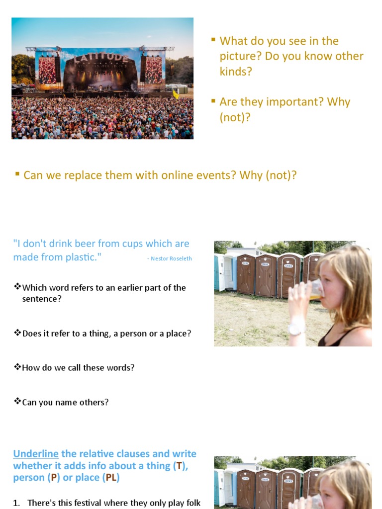 B2 - Grammar Lesson Defining & Non-Defining Relative Clauses | PDF ...