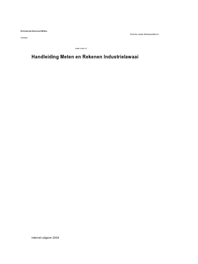 Handleiding Meten en Rekenen Industrielawaai Module c1 1 | PDF