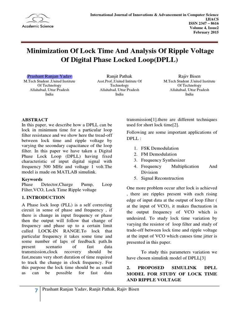 DPLL | PDF | Detector (Radio) | Electronic Circuits DPLL | PDF | Detector (Radio) | Electronic Circuits