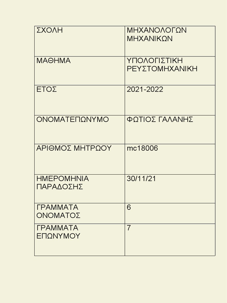ΥΠΟΛΟΓΙΣΤΙΚΗ ΡΕΥΣΤΟΜΗΧΑΝΙΚΗ | PDF
