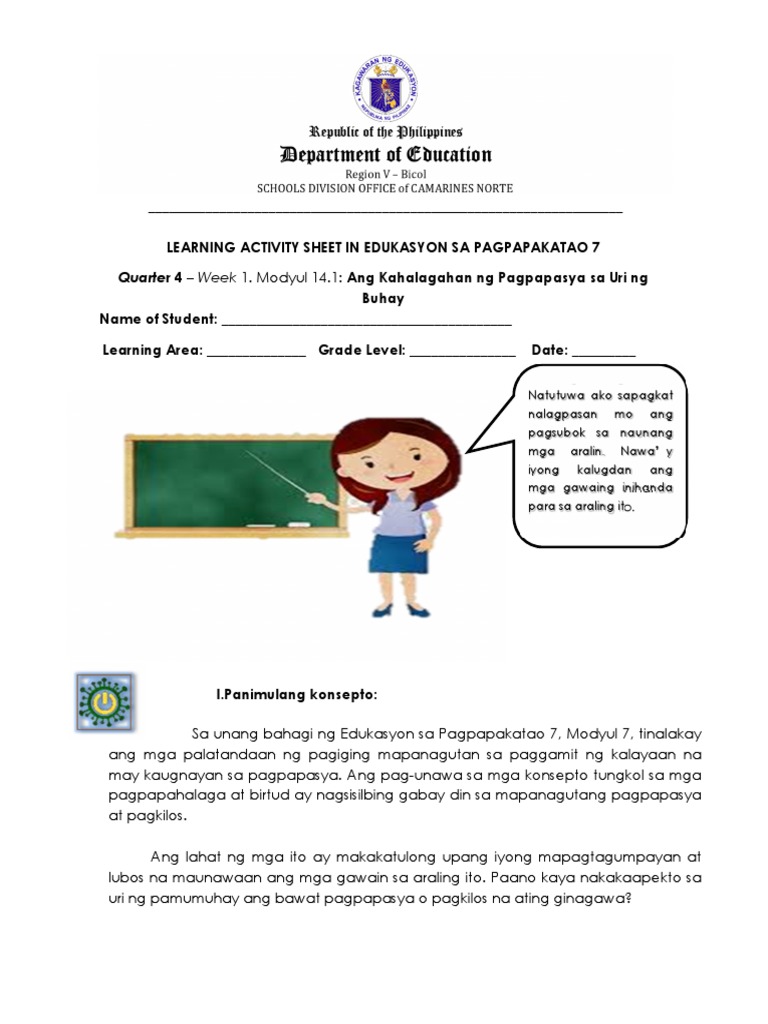 Las Esp7 Q4 Week 1 | PDF