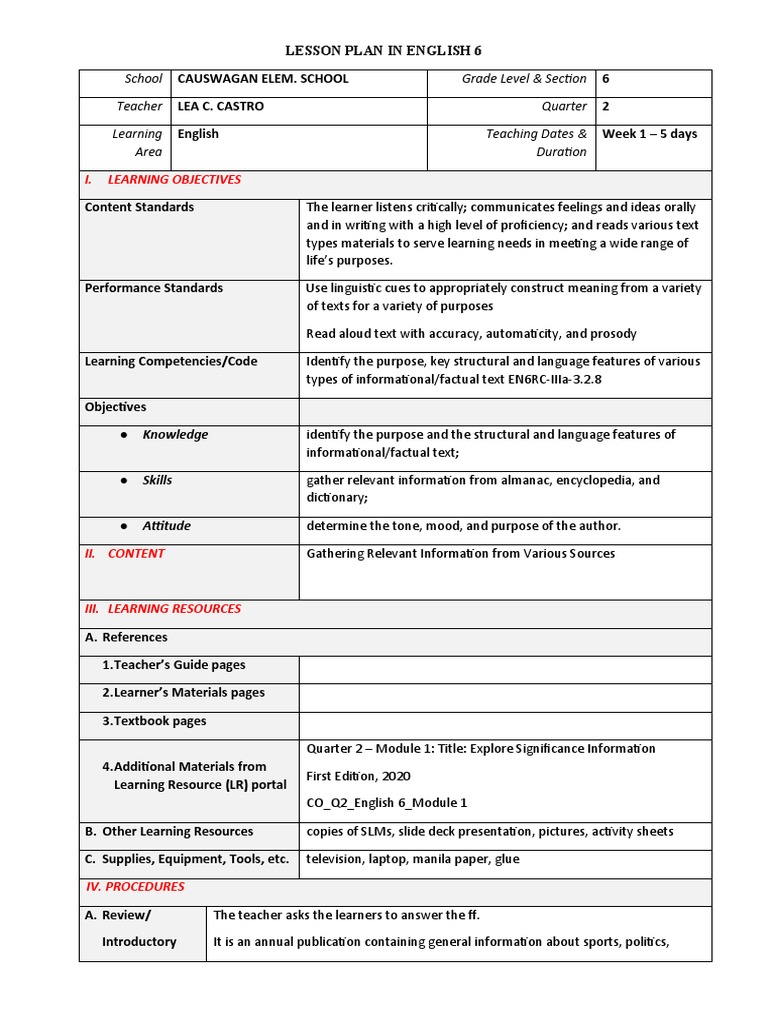 English6 - Q2 - DLP - Week1 - Gathering Relevant Information From ...