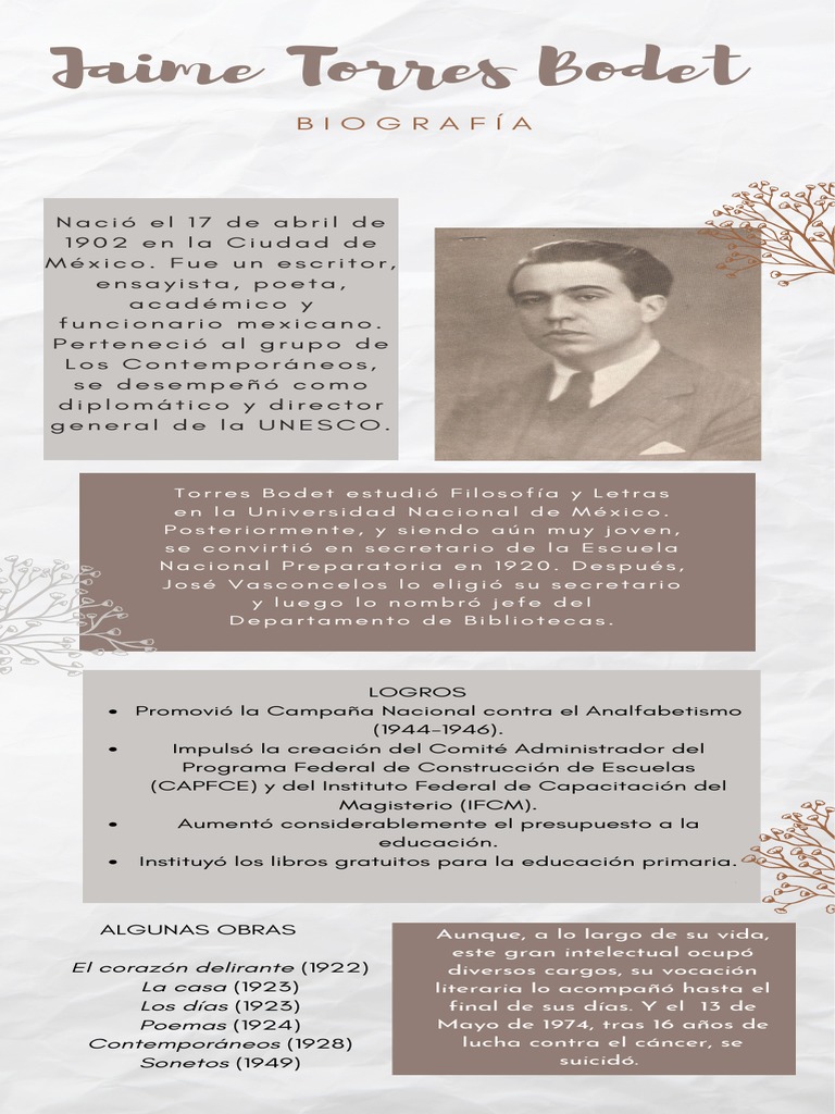 Jaime Torres Bodet: Biografía | PDF