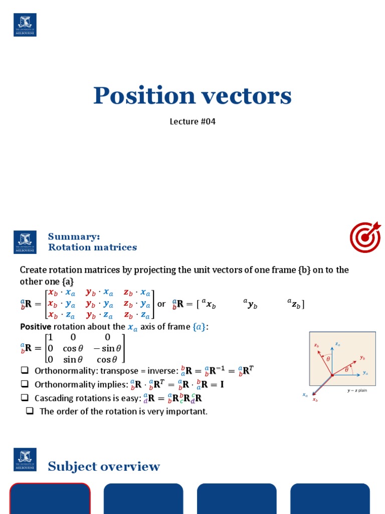 Dynamics04 - Position Vectors | PDF | Kinematics | Rotation Around A Fixed Axis
