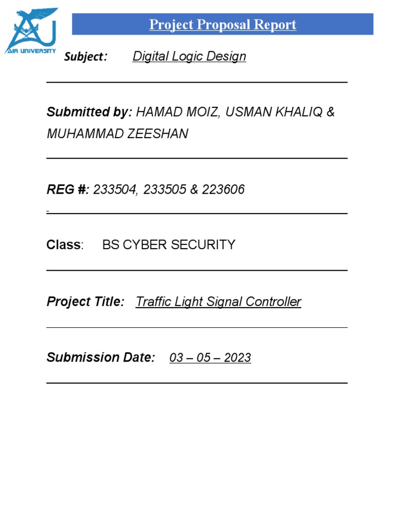 DLD Project Perposal | PDF | Traffic | Traffic Light