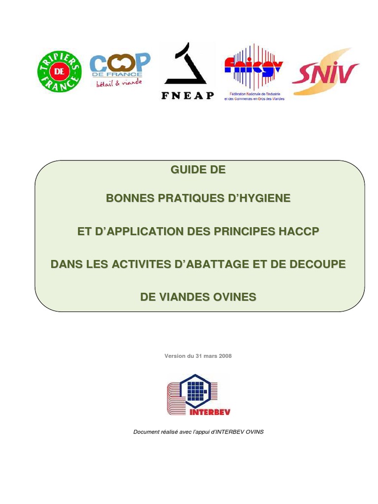 Guide Bonnes Pratiques Hygiene Ovin | PDF