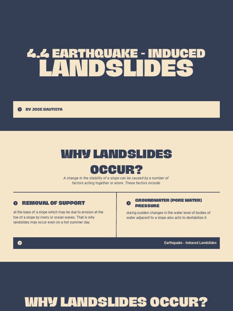 Earthquake - Induced Landslides and Tsunamis | PDF | Landslide | Tsunami