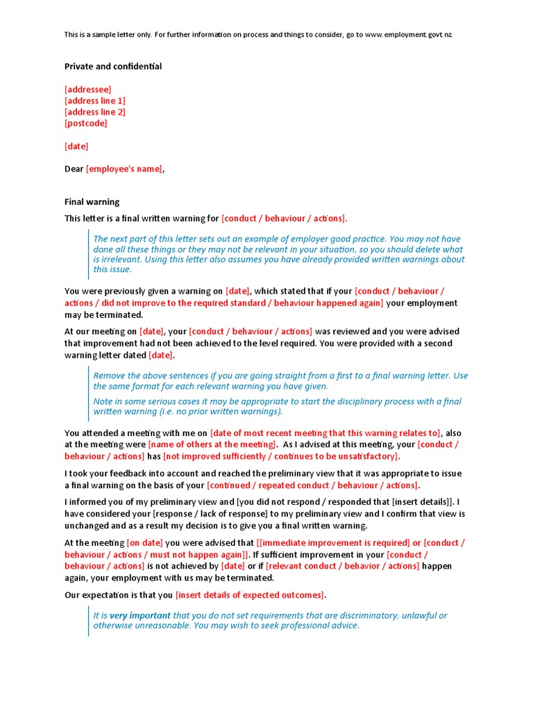 Sample-letter-final-warning | PDF