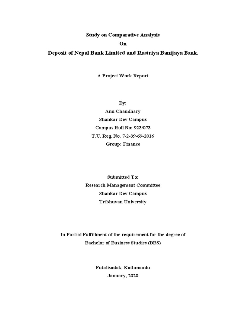 Proposal of report-ANU | PDF | Banks | Methodology