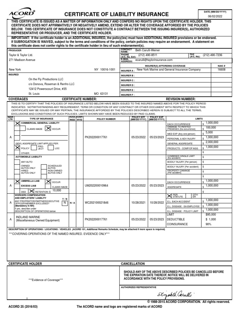 Evidence of Coverage 2022 - 2023 | PDF | Insurance | Liability Insurance