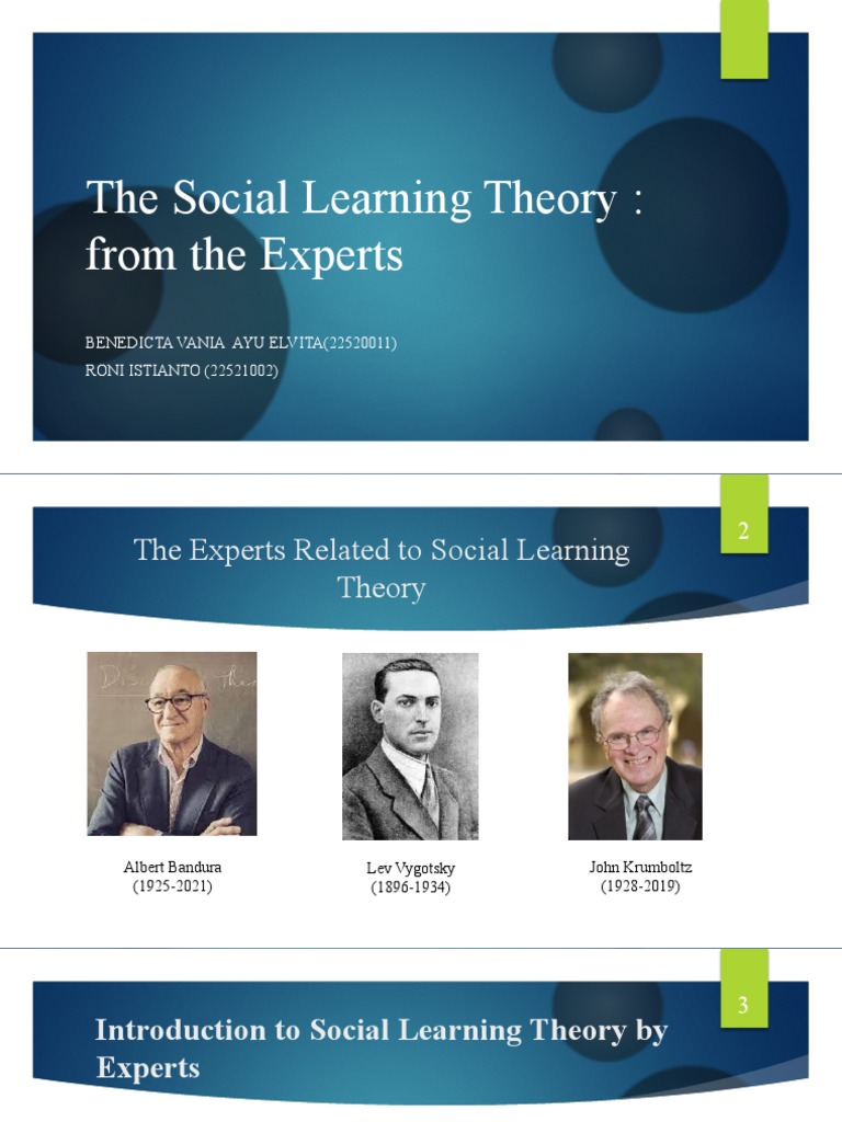 The Social Learning Theory | PDF | Learning | Learning Theory (Education)