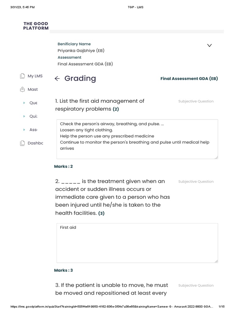Gda Answers | PDF | Hazards | Hand Washing