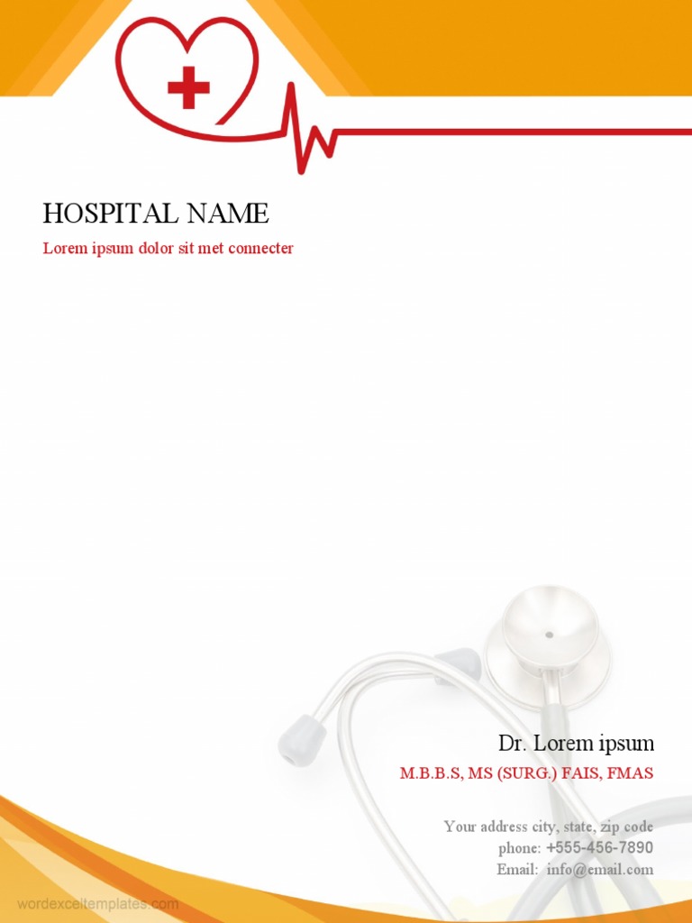 Hospital Letterhead Template - 1 | PDF | Law
