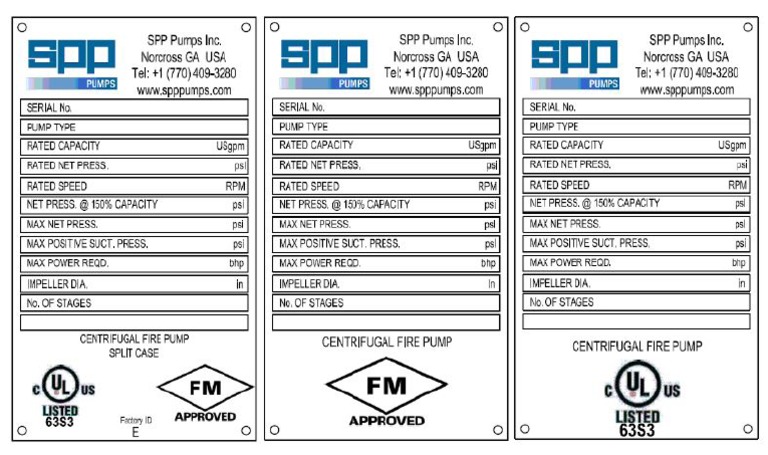 SPP Pumps - Nameplates | PDF
