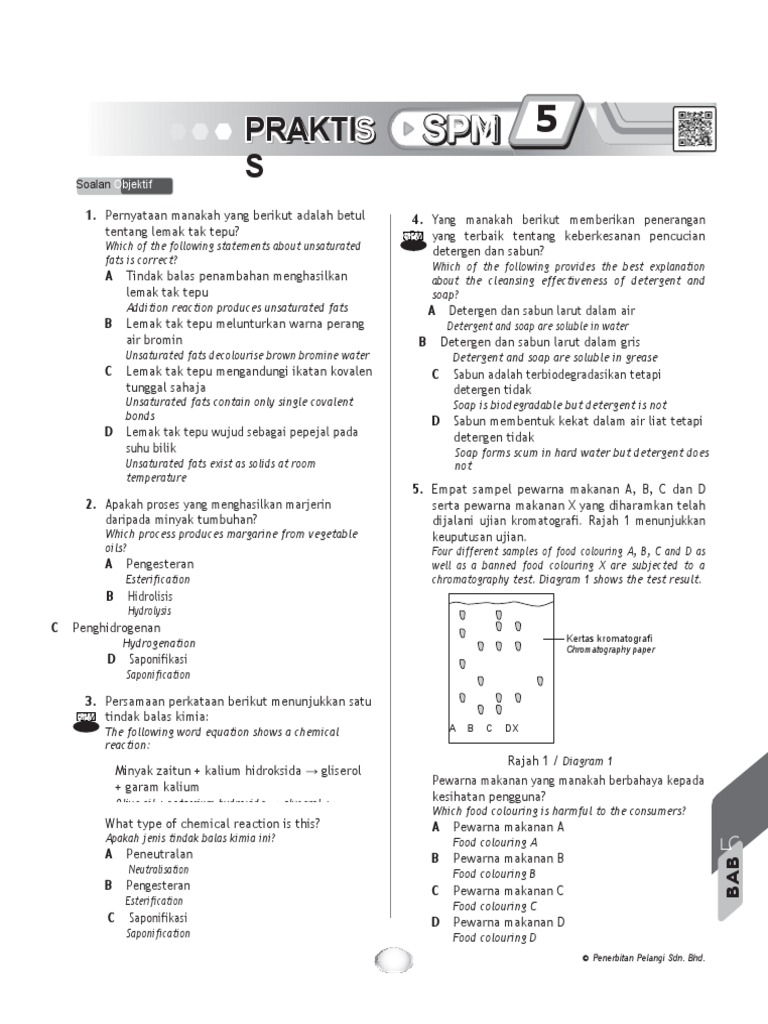 Latihan Praktis Bab 5 Kimia T5 | PDF