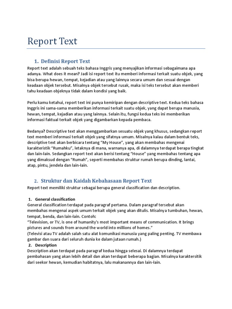Factual Text Report | PDF