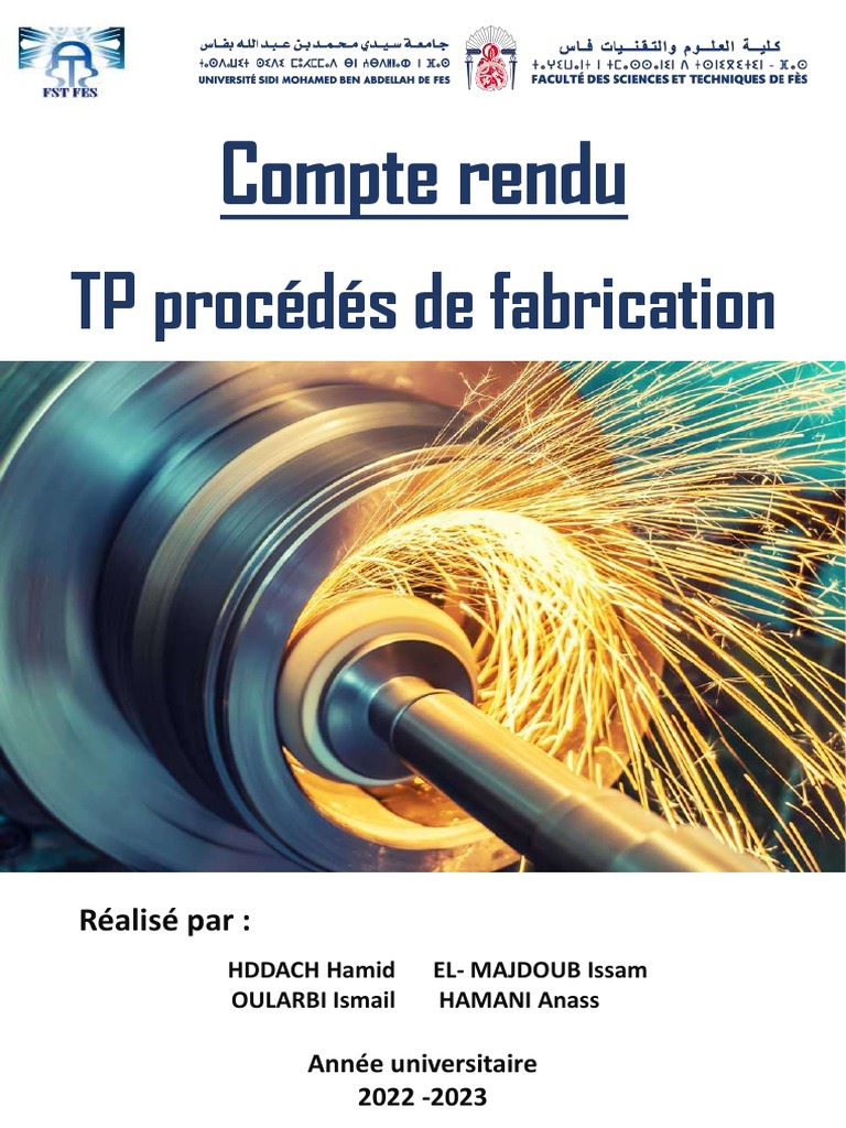Compte Rendu TP Usinage Tournage/Fraisage | PDF | Usinage | Métaux