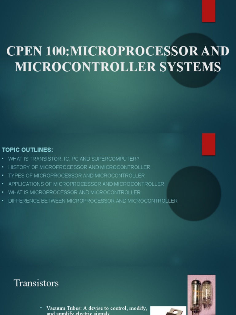 CPEN 100 Introduction To Microcontroller and Microprocessor | PDF | Microprocessor | Integrated ...