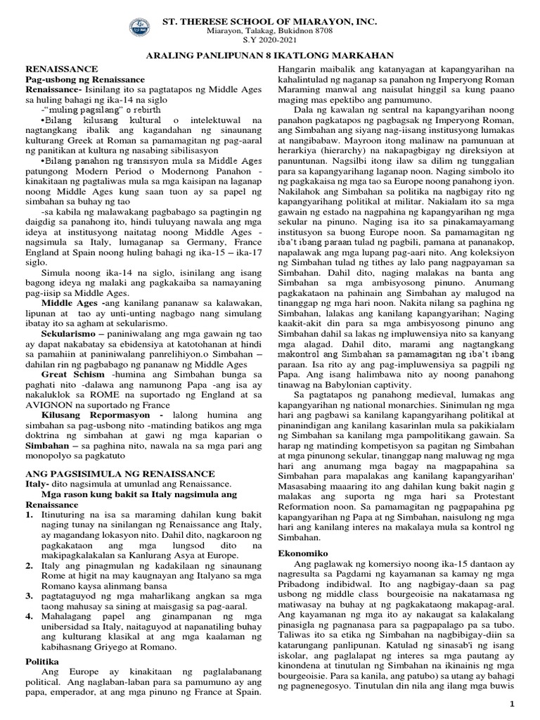 STSM 8 Ap Q3 H0 Sy 20-21 | PDF