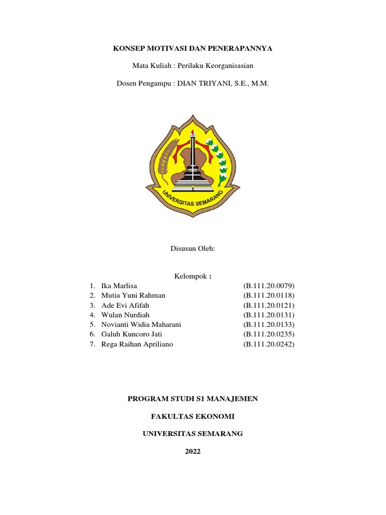 Makalah Konsep Motivasi Dan Penerapannya PDF | PDF Makalah Konsep Motivasi Dan Penerapannya PDF | PDF