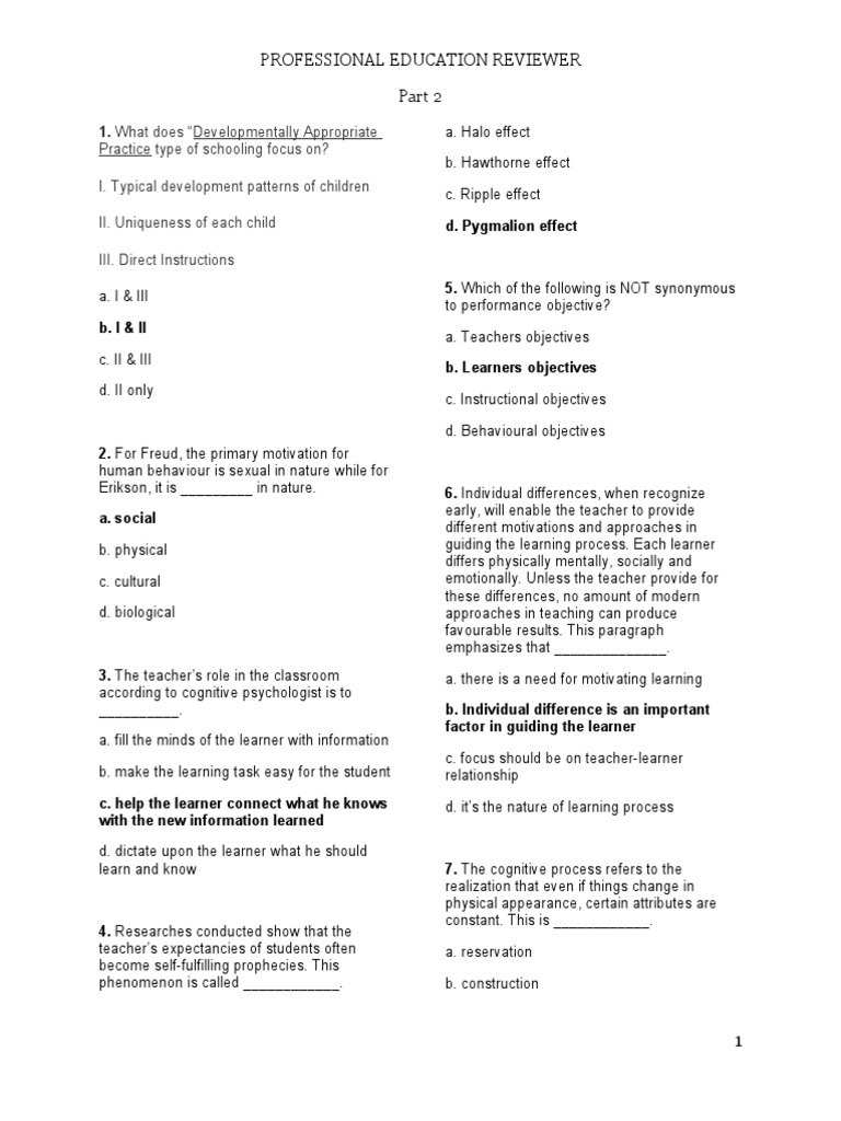 Prof Ed Part 2 | PDF | Learning | Motivation