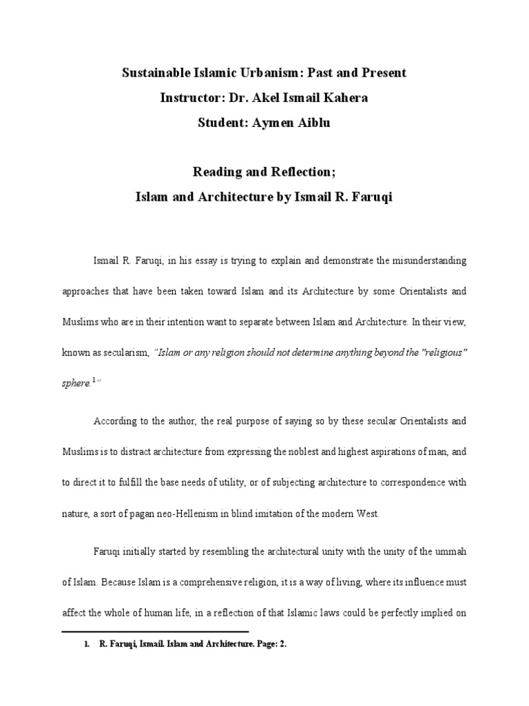 Islamic Architecture and Urbanism Insights | PDF | God | Surah