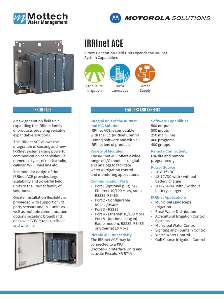 IRRInet ACE | PDF | Programmable Logic Controller | Computer Science