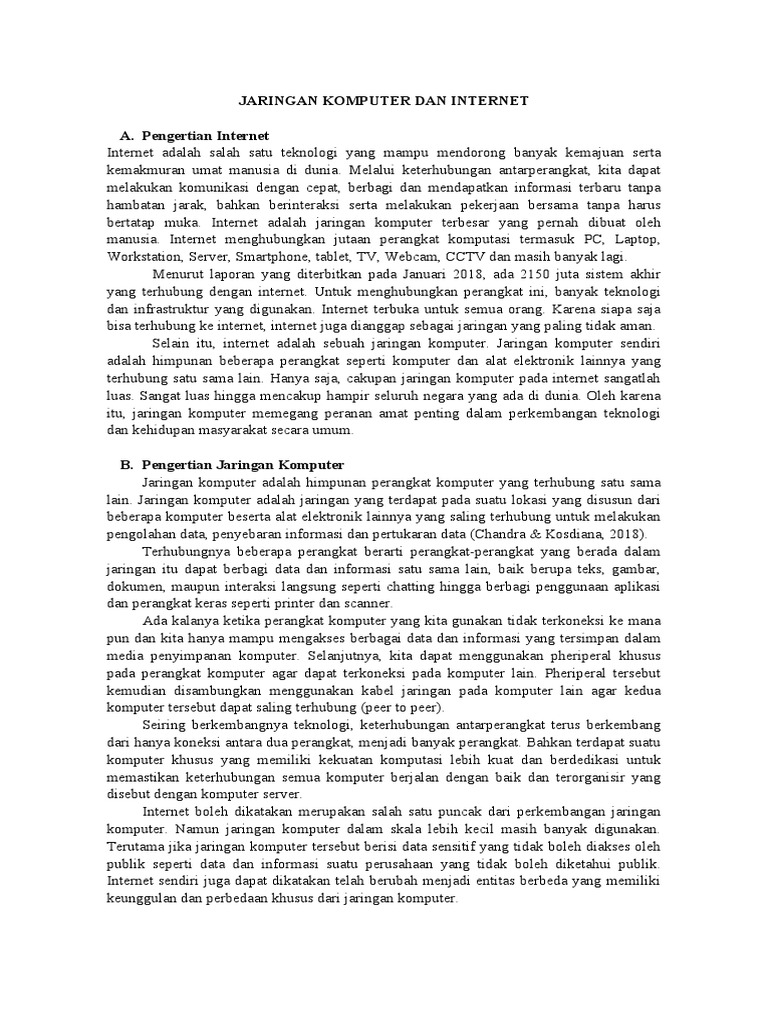 Pengertian dan Jenis Jaringan Komputer | PDF | Teknologi & Rekayasa ...