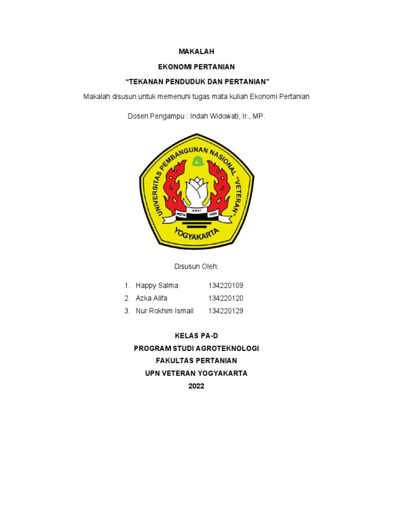TekananPenduduk Dan Pertanian - Kel 5 | PDF