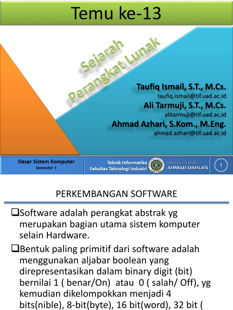 DSK-03-Sejarah Perangkat Lunak PDF | PDF | Komputer