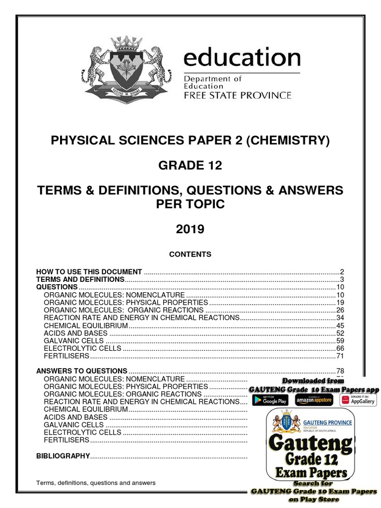2019 p2 Revision Material | PDF | Acid | Reaction Rate