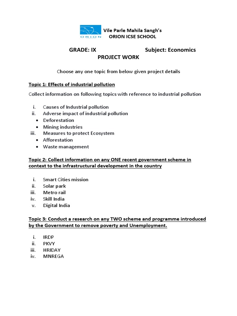 Grade 9 Economics Project PDF | PDF Grade 9 Economics Project PDF | PDF