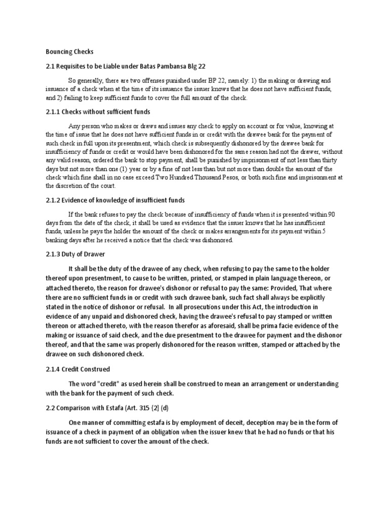 Bouncing Checks | PDF | Cheque | Justice