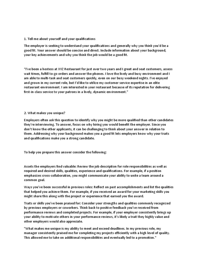 Interview Question | Download Free PDF | Salary | Employment