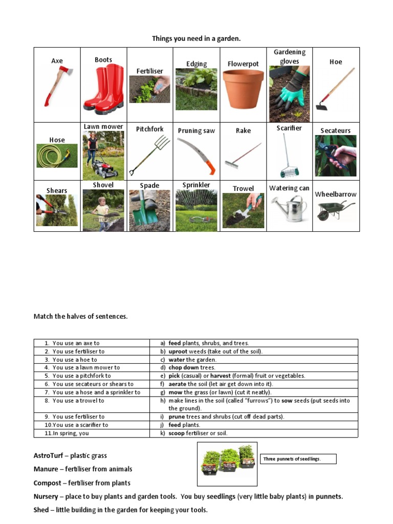 Essential Garden Tools List | PDF | Home & Garden