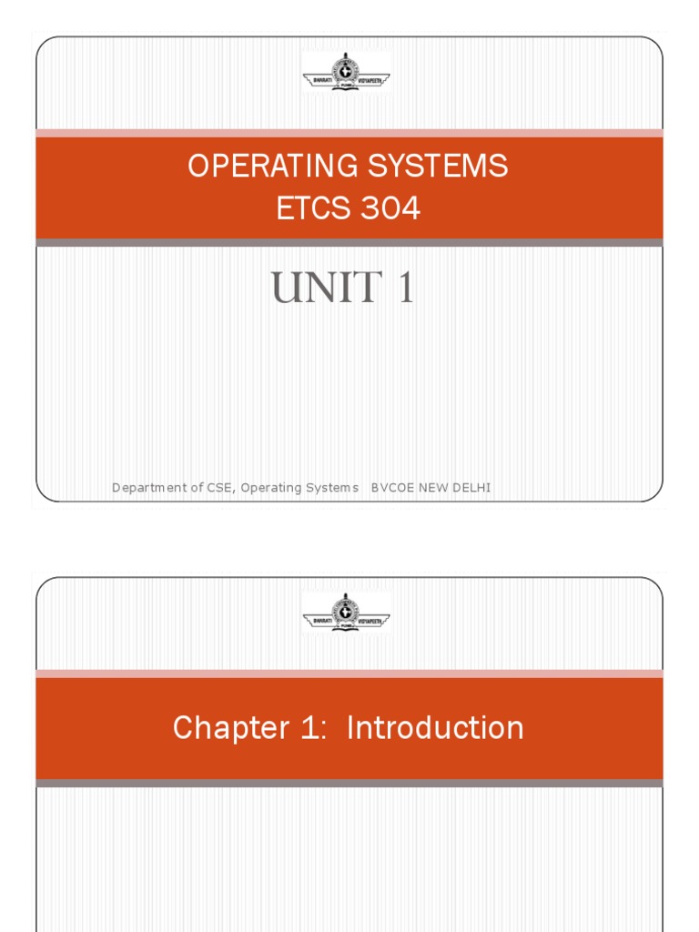 IPU OS Unit 1 | Download Free PDF | Operating System | Computer Data