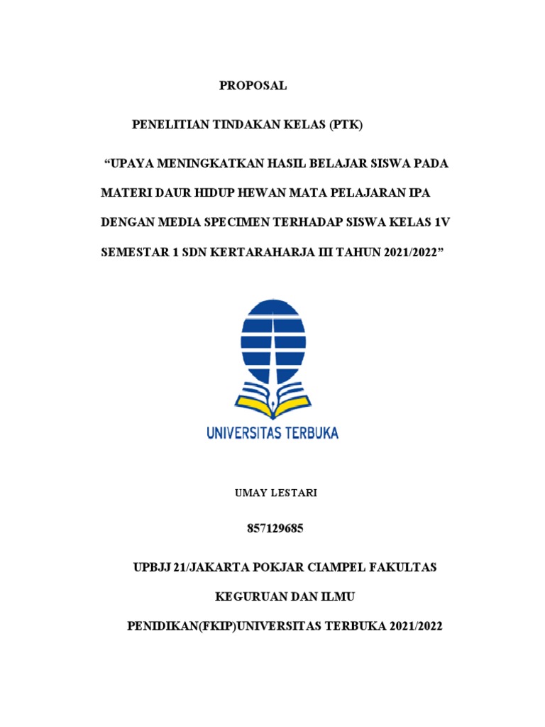Proposal PTK UMAY28 | PDF | Karier & Perkembangan