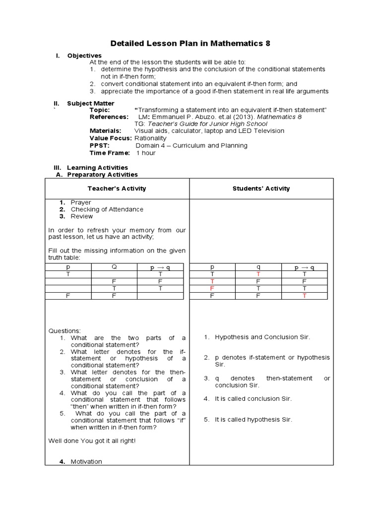 DLP Math 8.1 | PDF