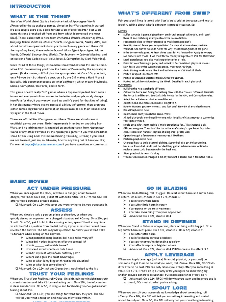 SWW Hack - Rebel Ops | PDF