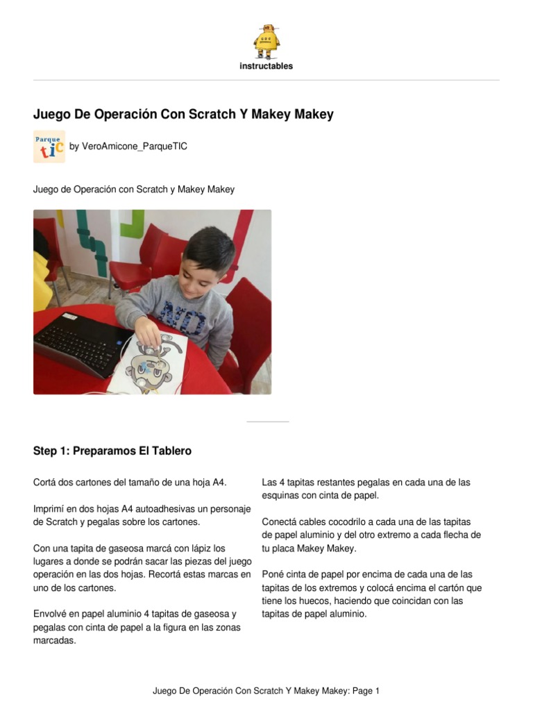 Juego de Operación con Scratch y Makey Makey | PDF