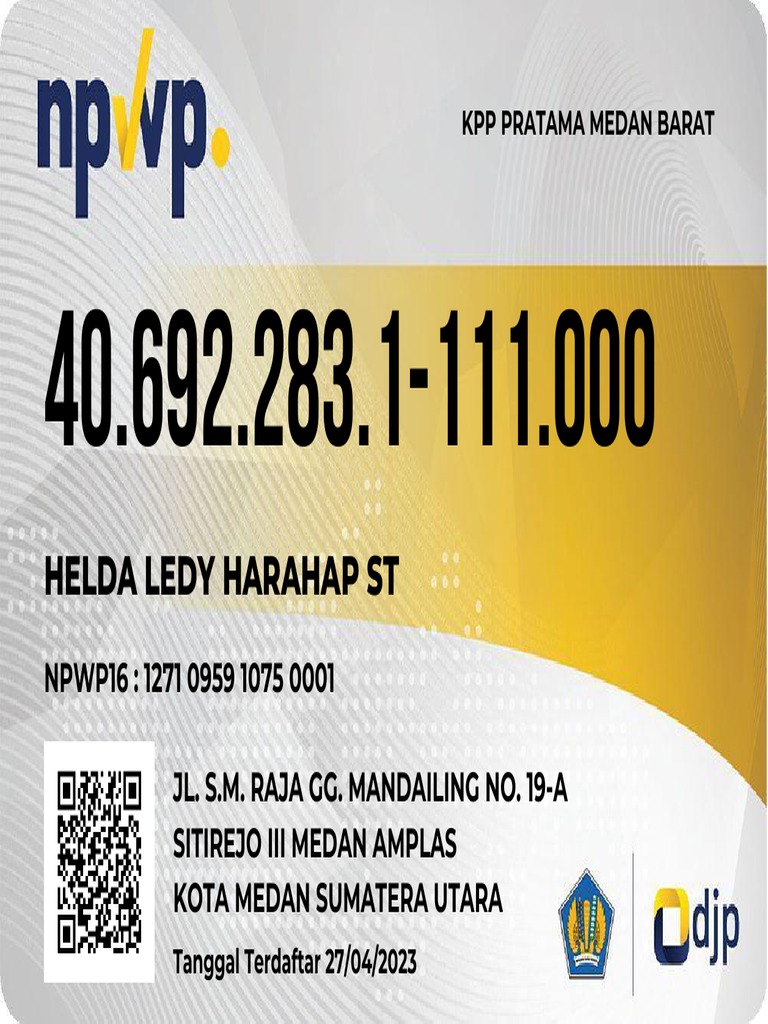 NPWP Bu Helda PDF | PDF