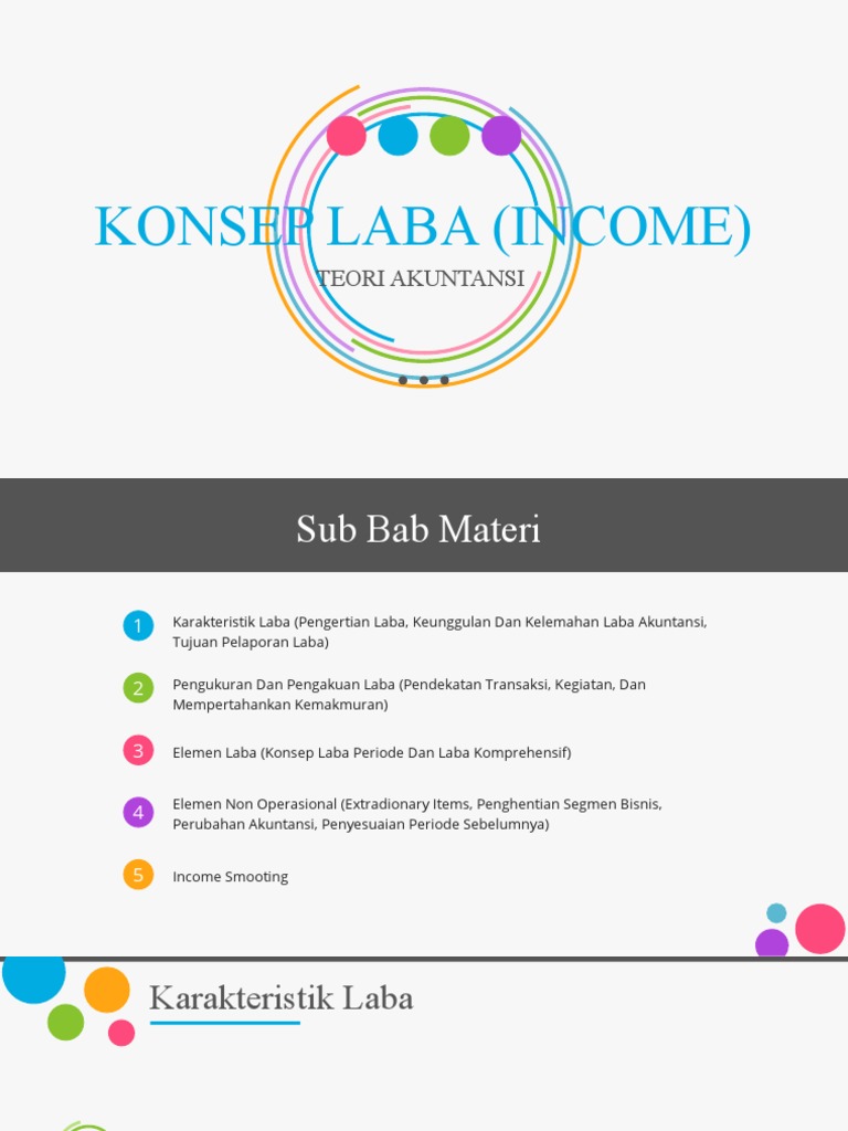 Teori Akuntansi Konsep Laba | PDF