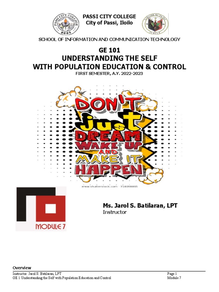 Ge 101 Module 7 | PDF | Self Efficacy | Goal